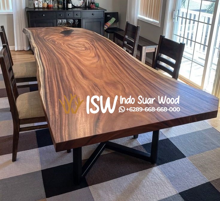 Meja Meeting Kayu Trembesi